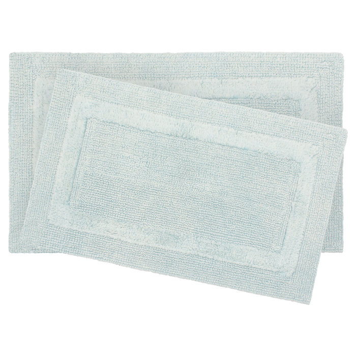 French Connection Hebert Rectangle Cotton Blend 2 piece Bath Rug Set ...