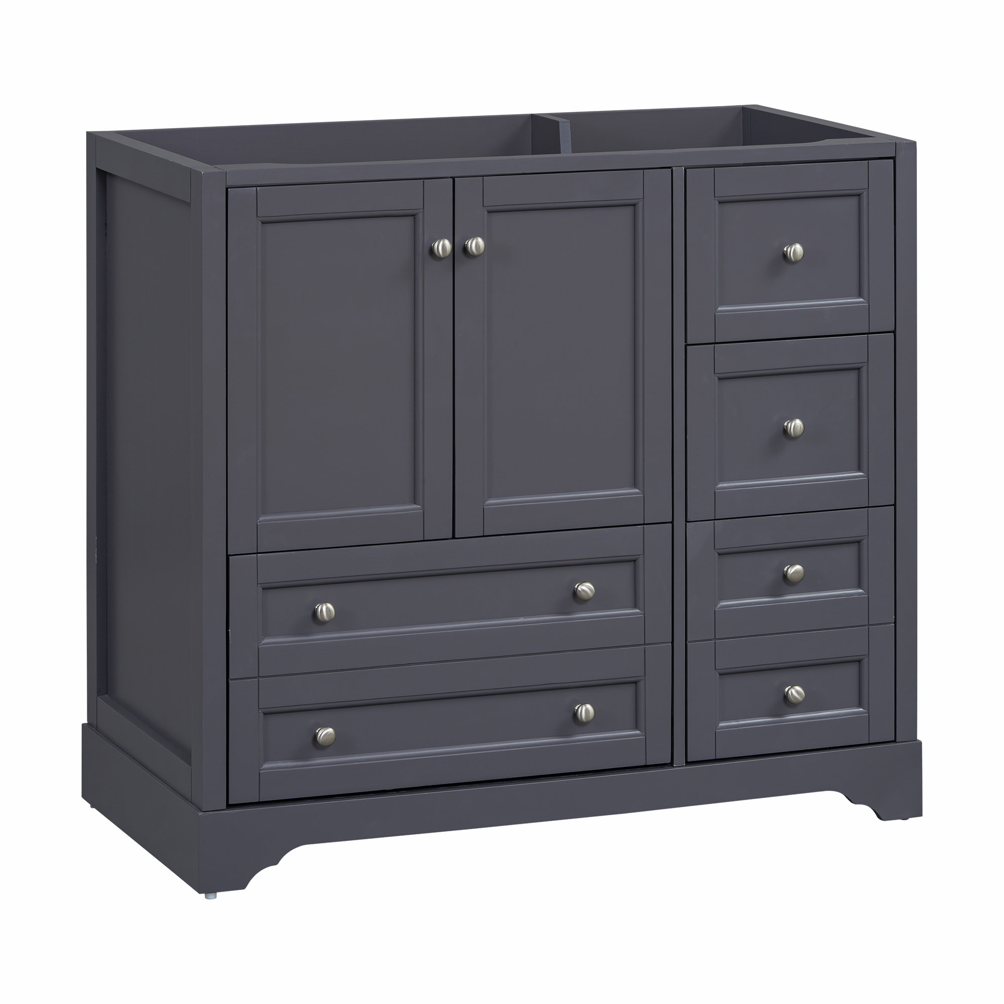 Winston Porter Solid Wood Freestanding Bathroom Vanities with 4 Storage ...