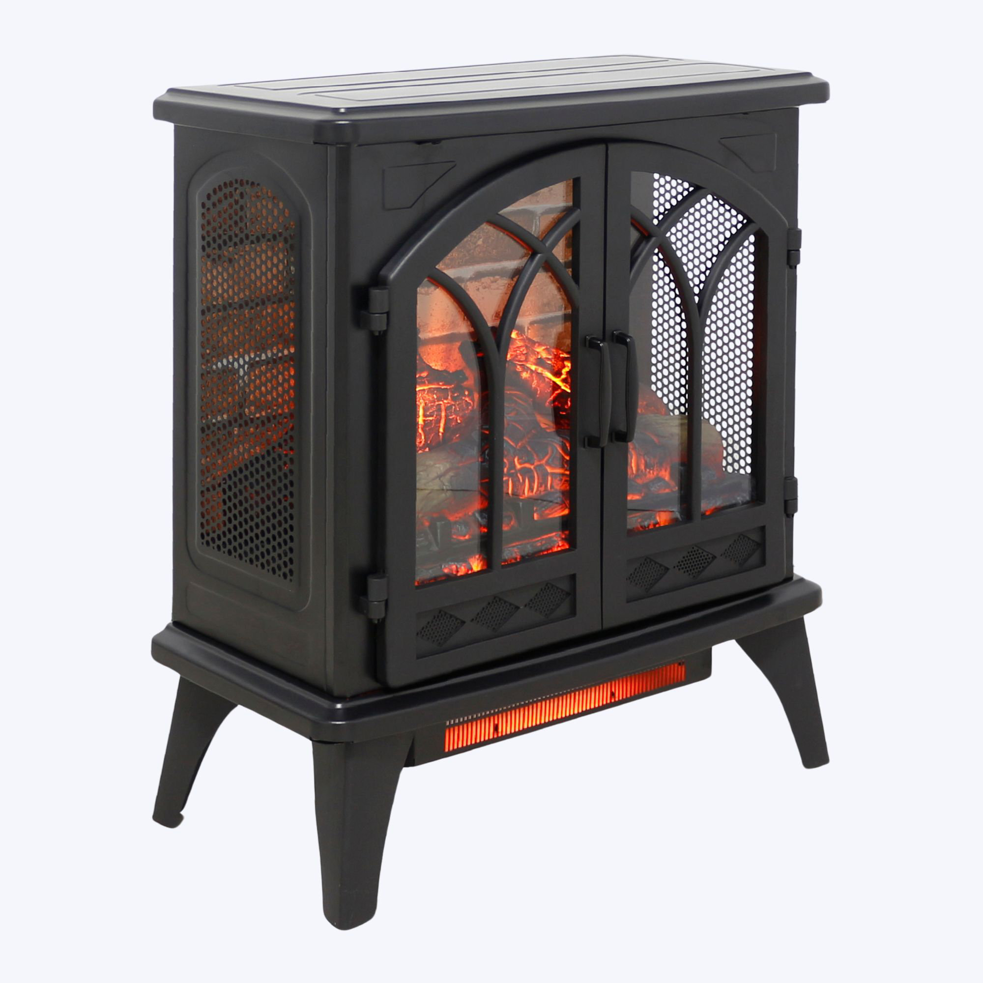 Winston Porter 24 Inch Infrared Electric Stove, Indoor Fireplace Stove ...