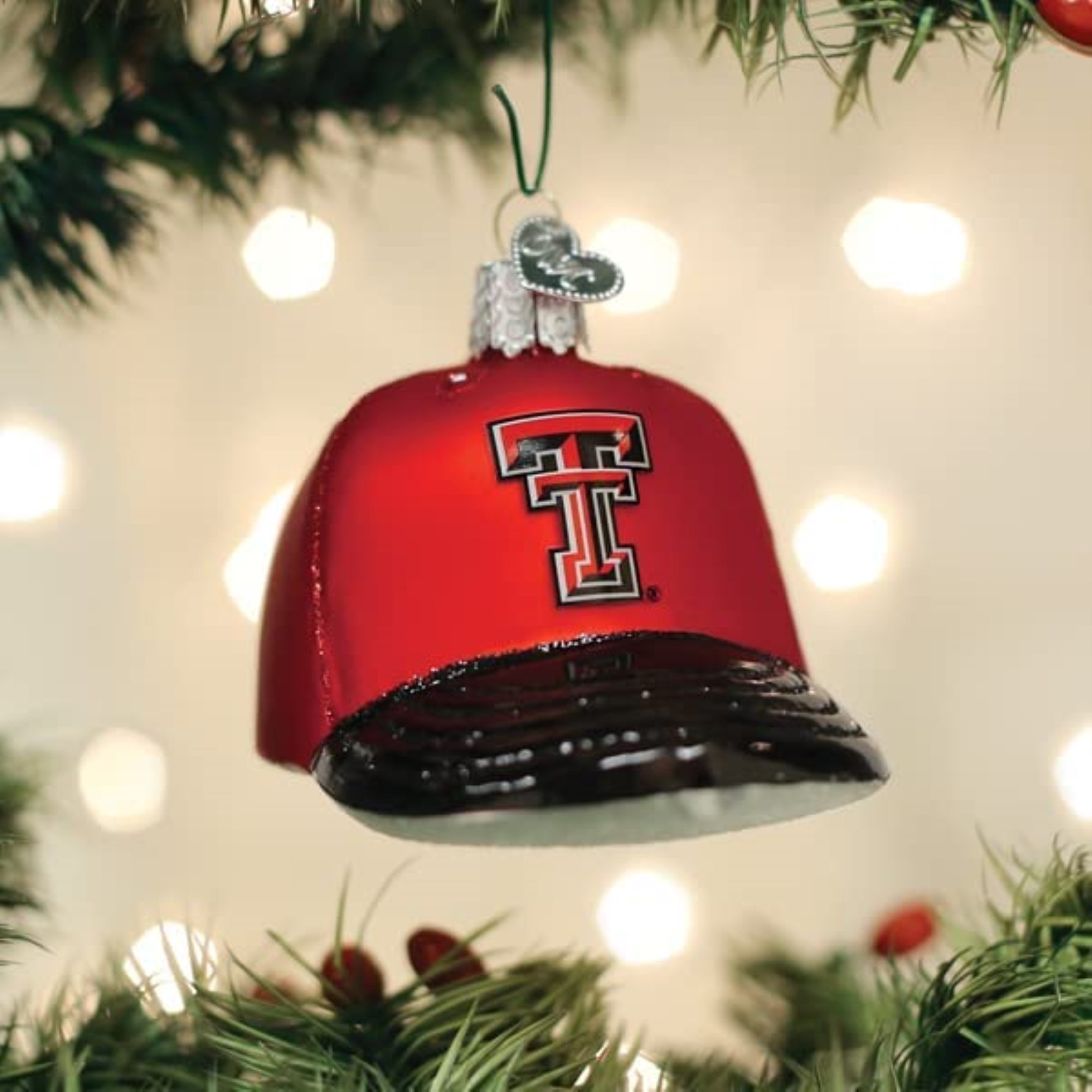 Old World Christmas Texas Tech Baseball Cap Hanging Figurine Ornament ...