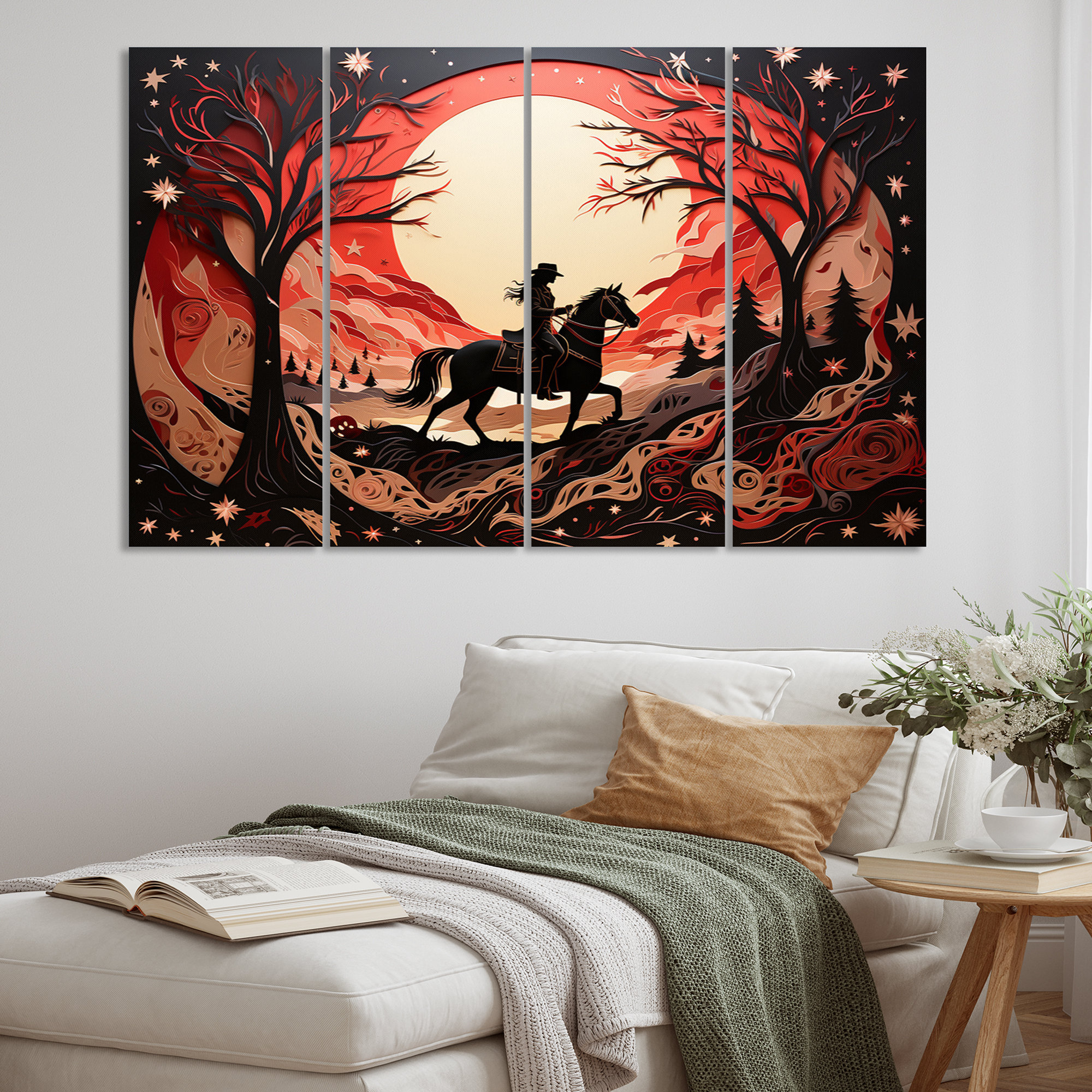 Loon Peak Western Wild West Abstract Show - Western Metal Wall Art Set ...