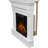 Red Barrel Studio® Corner Electric Fireplace With Mantel, Realistic Log ...