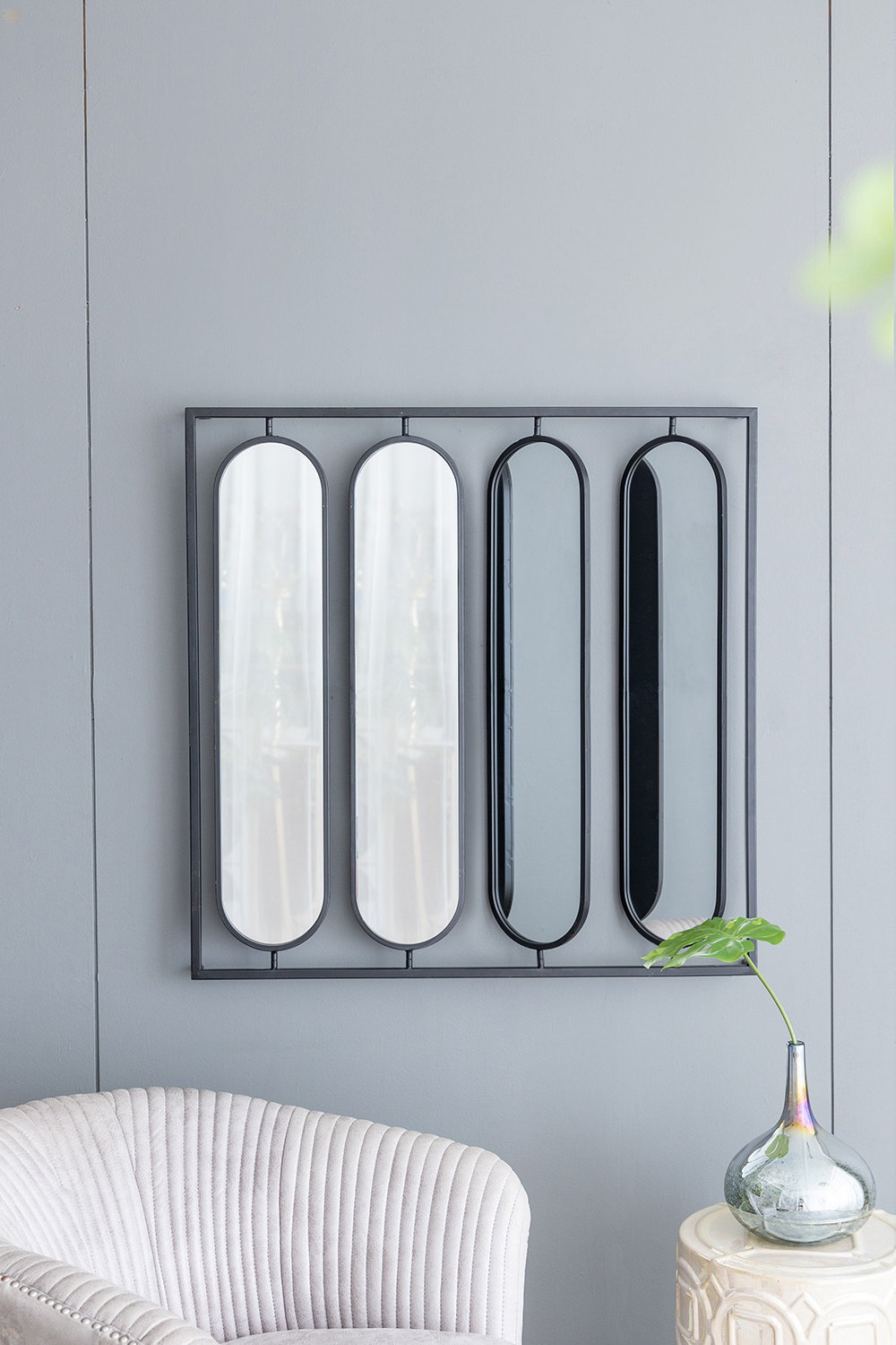 Latitude Run® Large Four Oval Wall Mirror Home Decor For Living Room ...