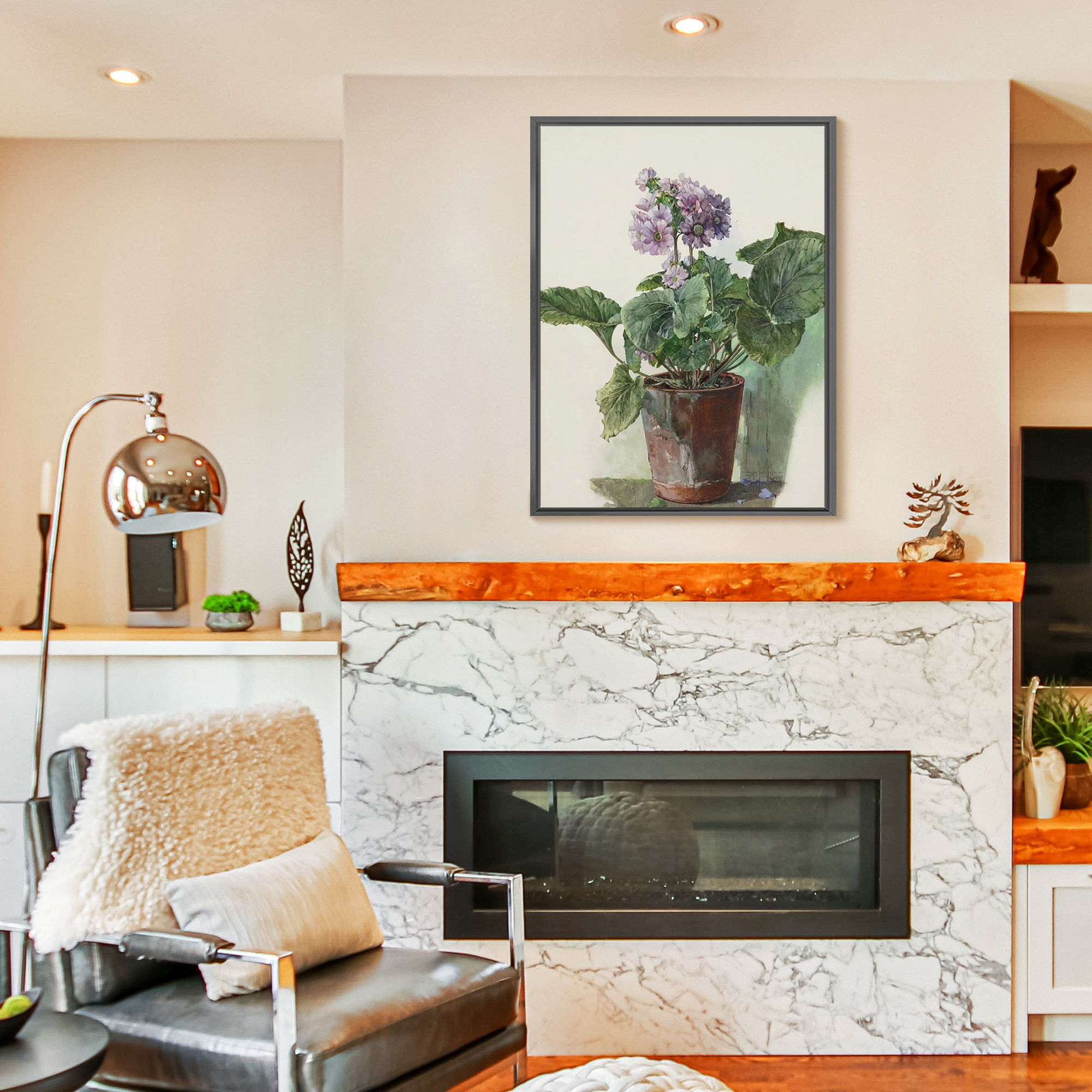 Winston Porter Plant Framed On Canvas Painting | Wayfair