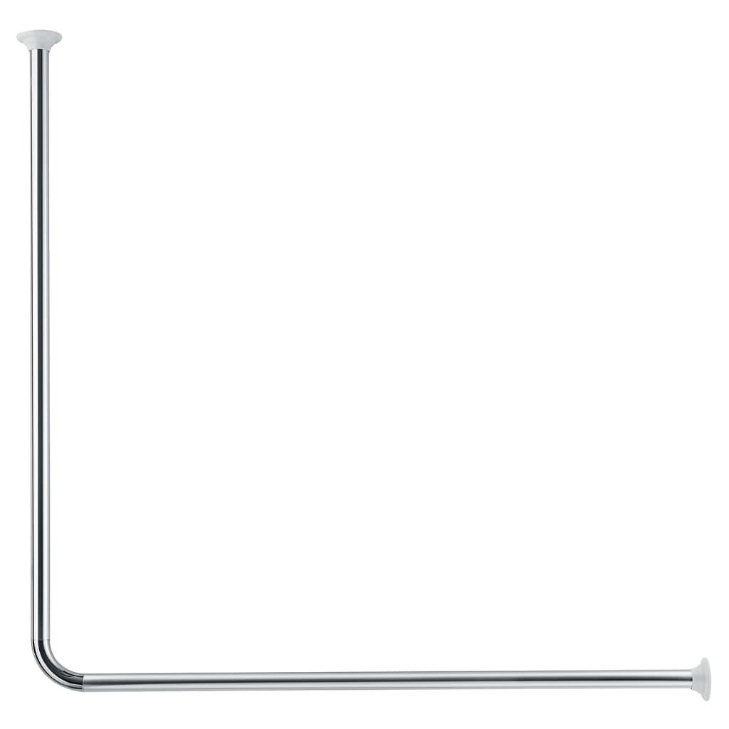 Belfry Bathroom Rioux 90cm L-Shaped Tension Shower Curtain Rail ...