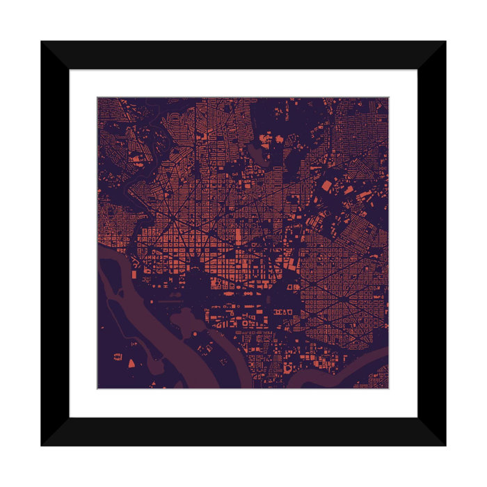 Bless international Washington D.C. Urban Map (Purple Night) by ...