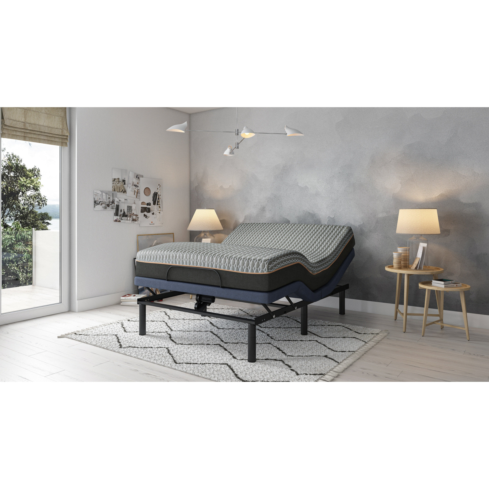 Wovilo Head/foot Adjustable Twin Xl Bed With Snore And Memory Base ...