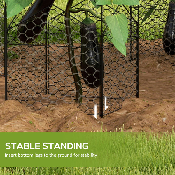 Arlmont & Co. Outsunny Garden Chicken Wire Cloche, 12" X 14" Plant ...