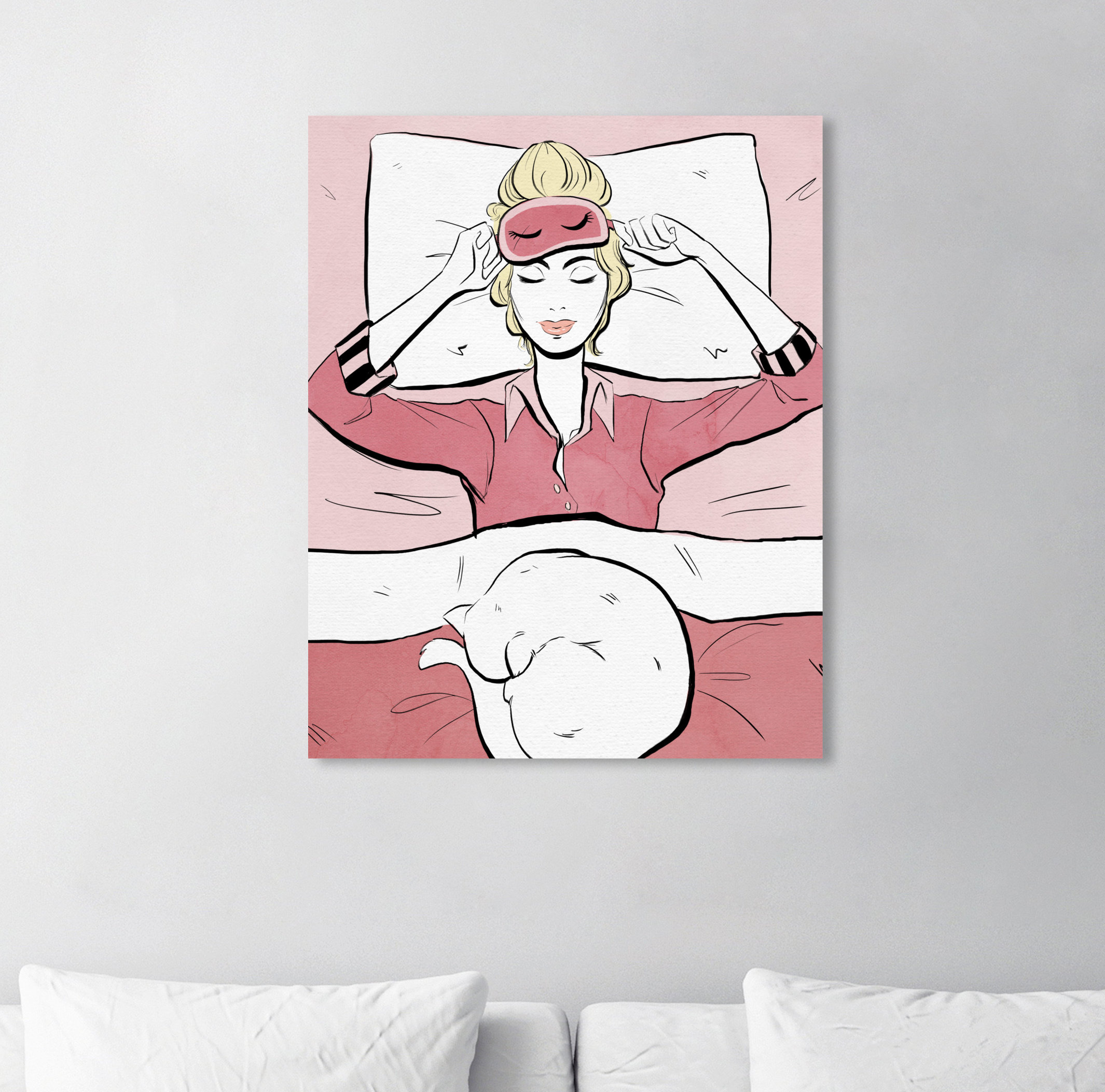 House of Hampton 'Cat Slumber Party' Graphic Art Print on Wrapped ...