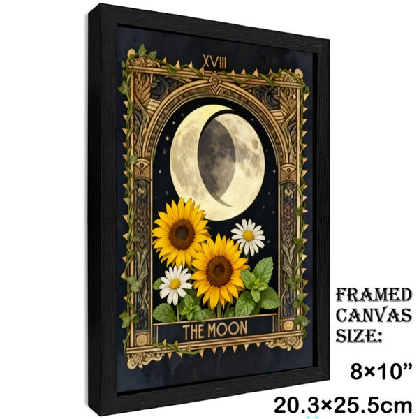 Dakota Fields Art mural noir encadré noir «The Moon Tarot» - Art ...