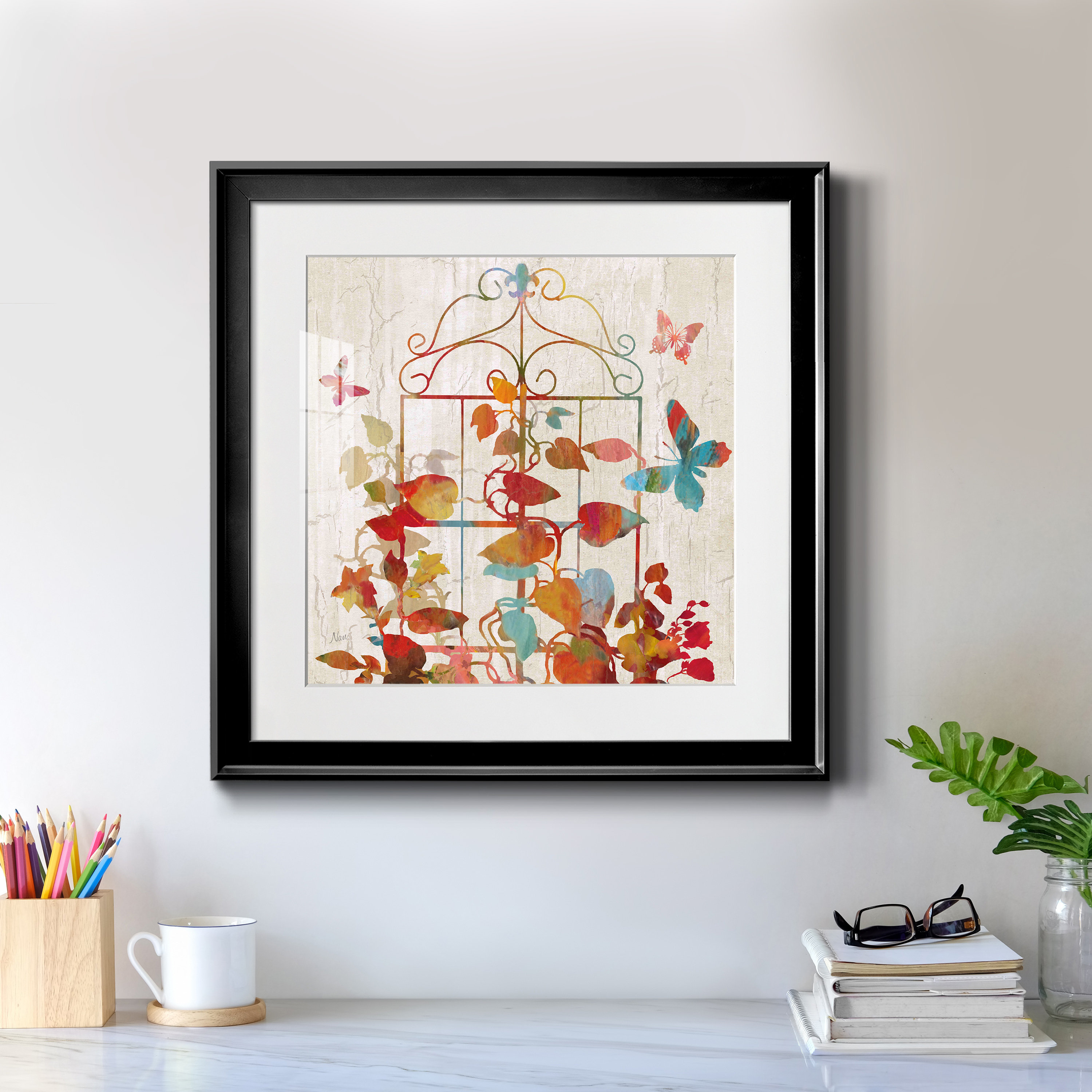 Red Barrel Studio® Rainbow Trellis II - Picture Frame Painting Print on ...