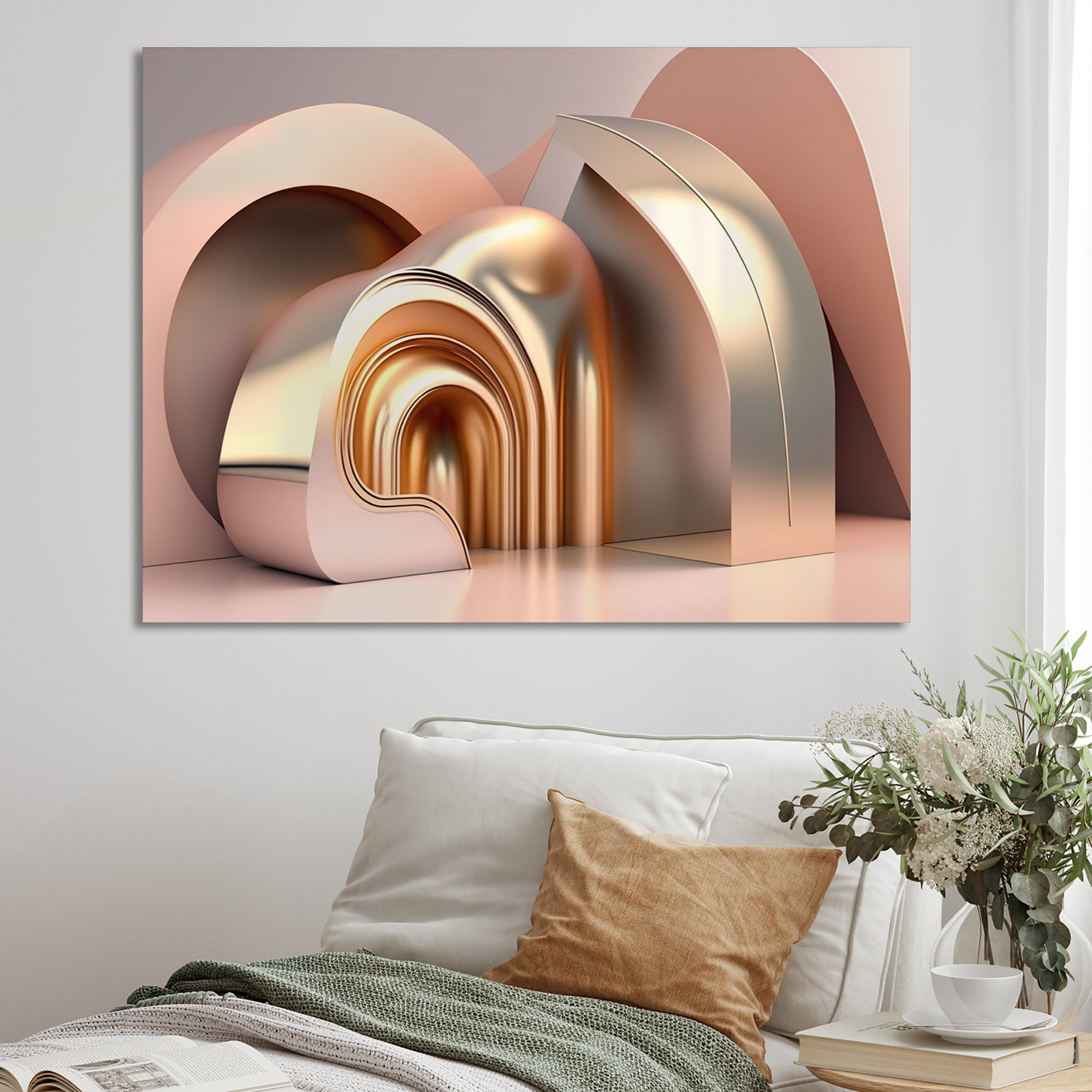 Wrought Studio™ Futuristic Minimal Pink Architecture I - Futuristic ...