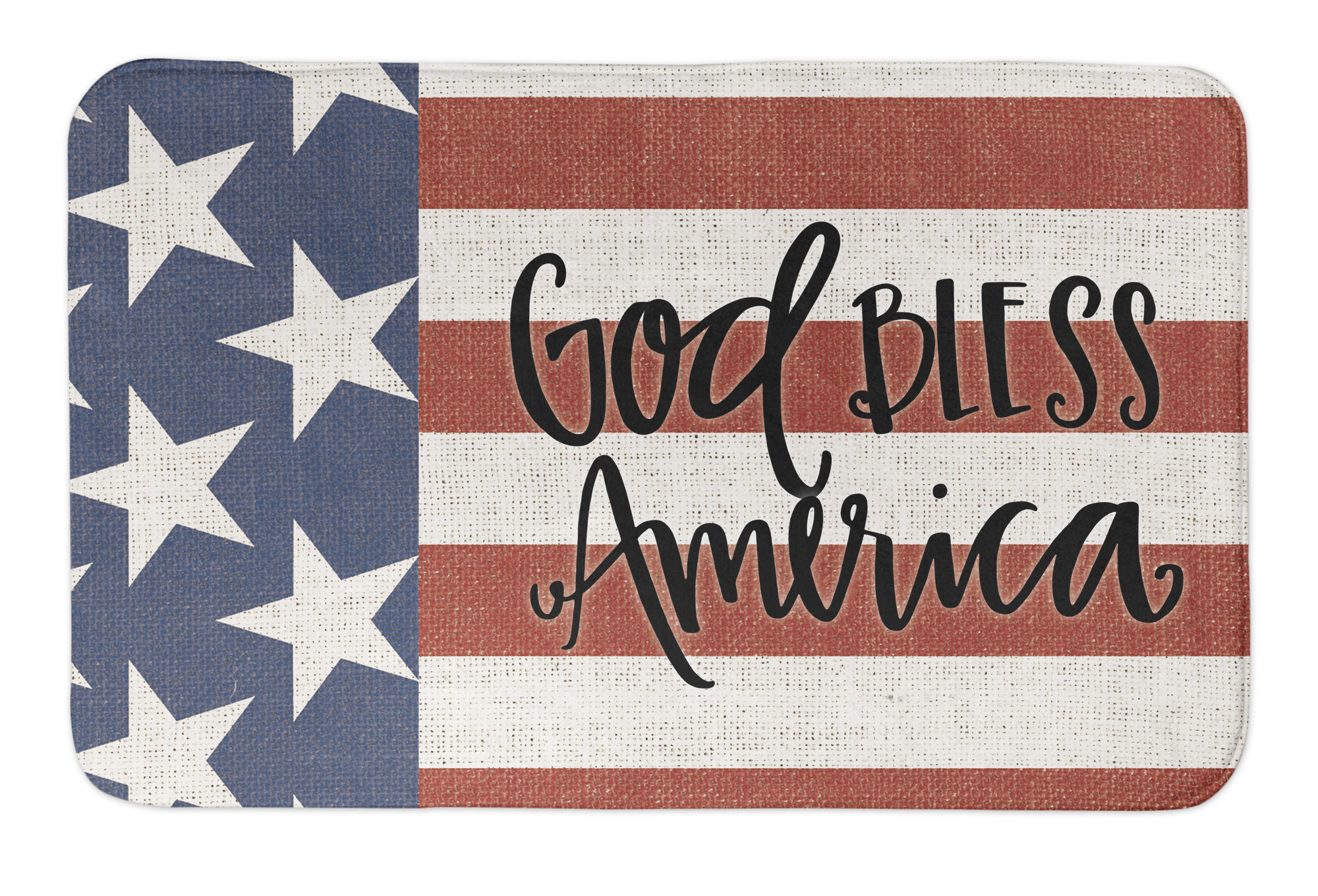 August Grove® God Bless Eslamy Non-Slip Striped Bath Rug | Wayfair