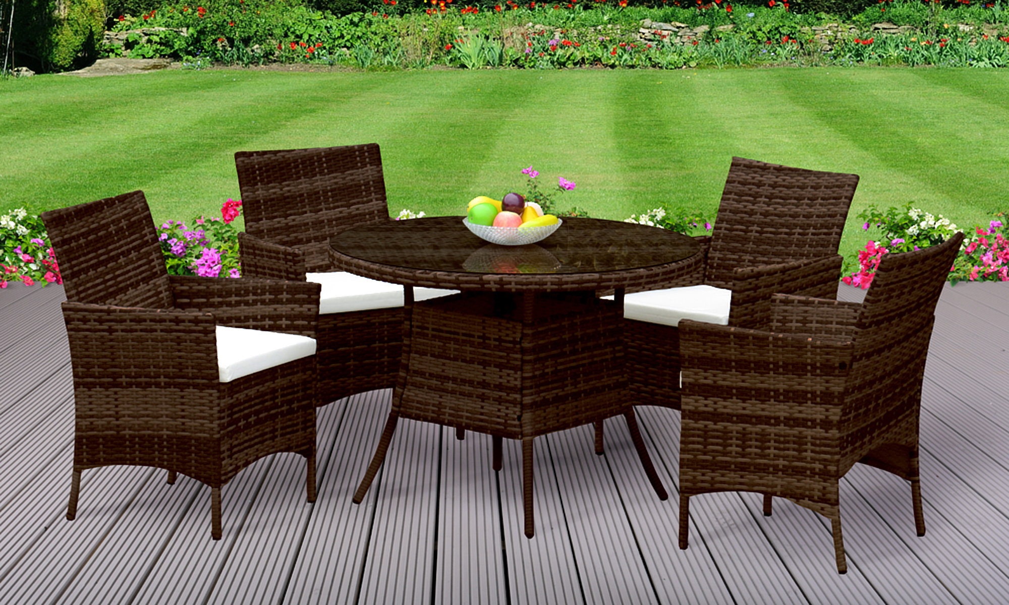 Sol 27 Outdoor Ballast 4 Seater Dining Set with Cushions & Reviews ...