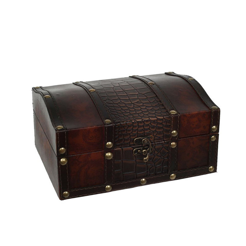 Longshore Tides Decorative Wooden Storage Box with Leather Clasp | Wayfair