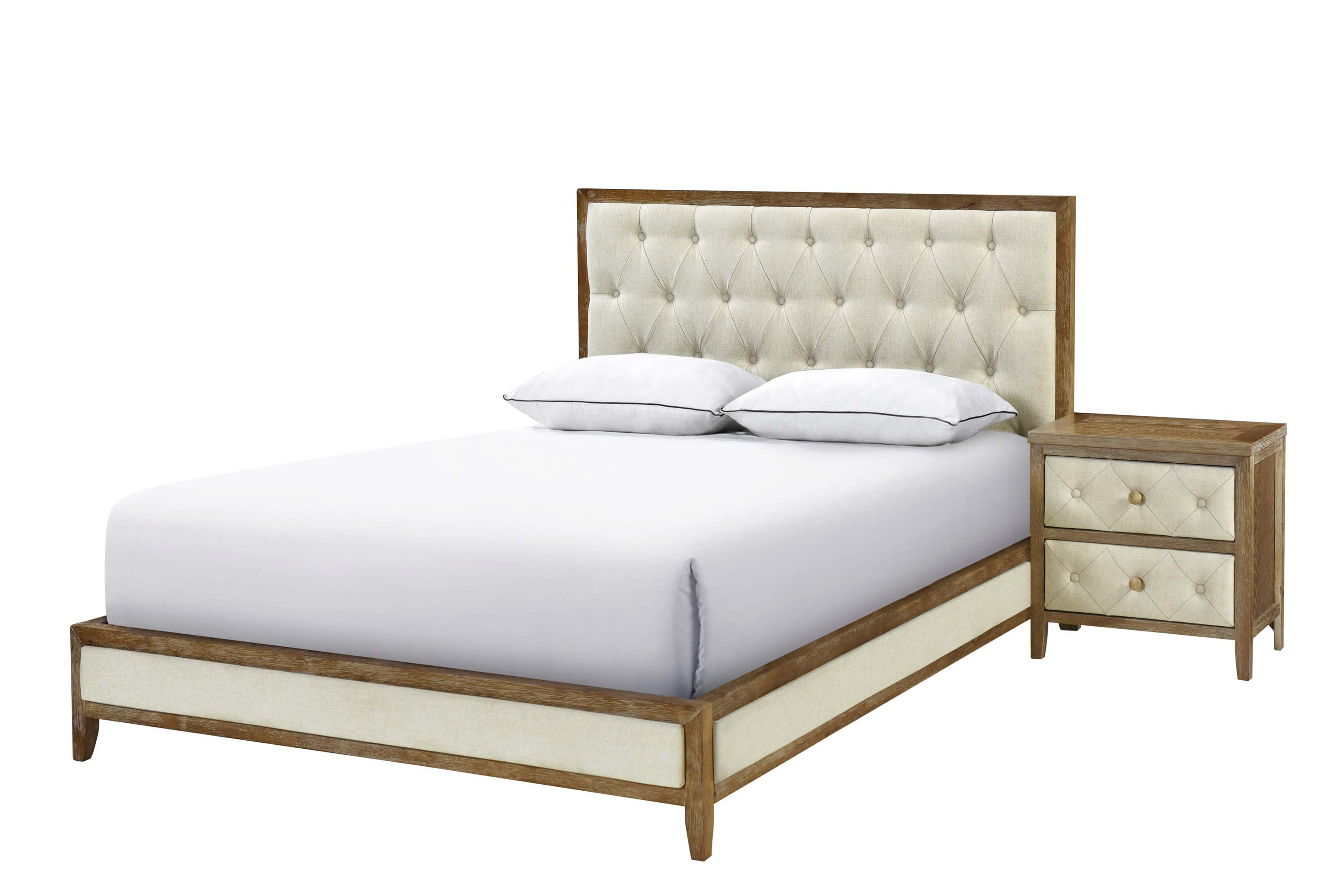 Red Barrel Studio® Beautiful Nightstand 1Pc Designed Drawers Fronts ...