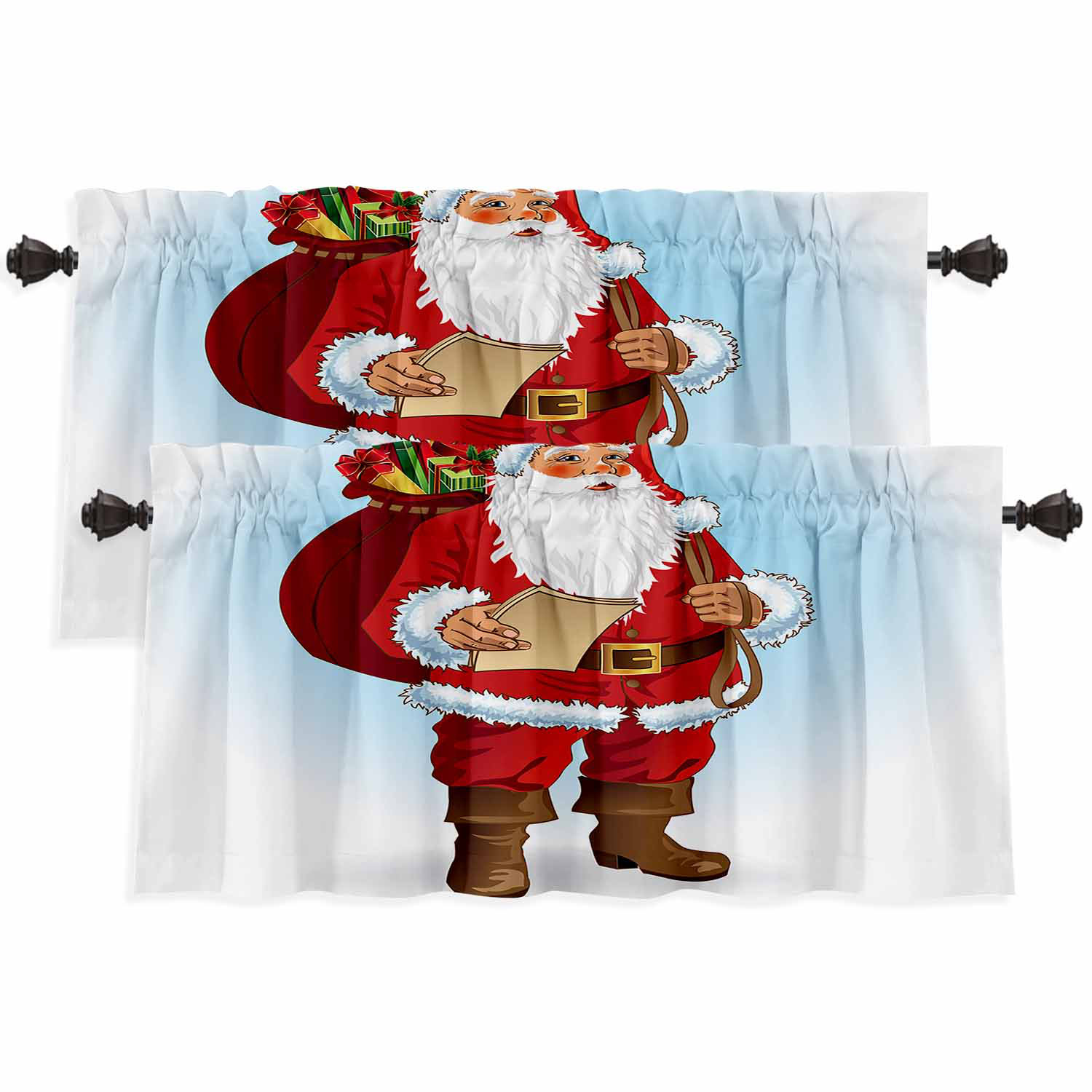 Alcott Hill Red 52"W Santa Claus Christmas Father Traditional Window ...