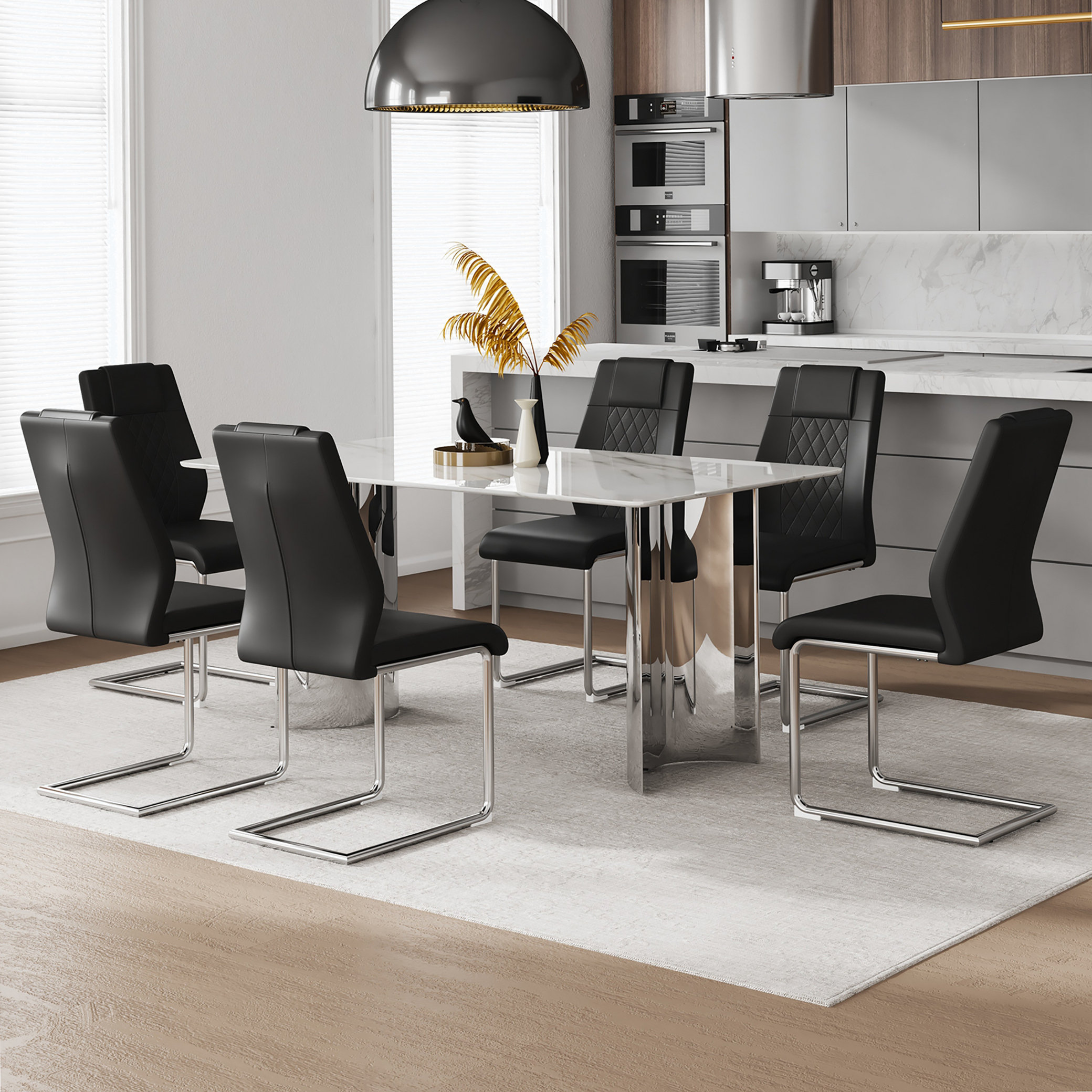 Ivy Bronx Chanette Rectangular 35.4'' L x 63'' W Dining Set | Wayfair