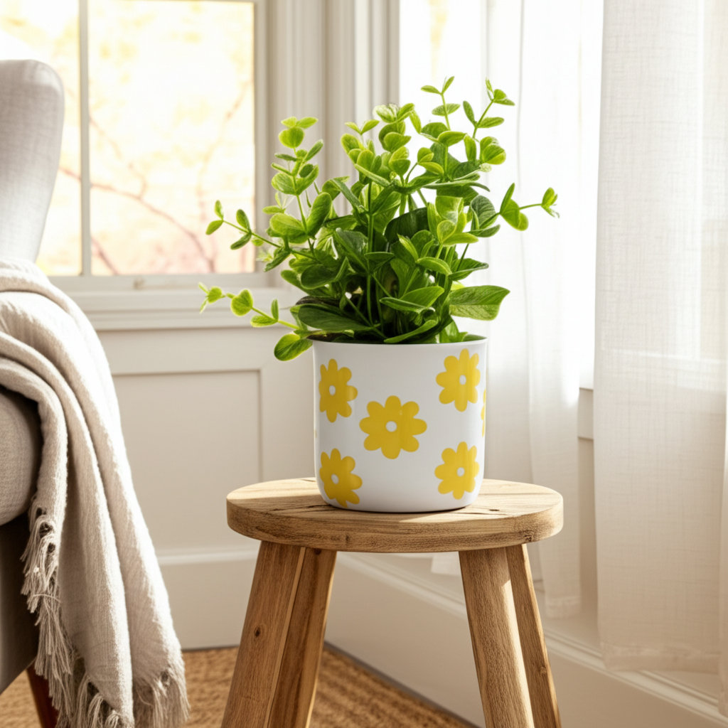 Gracie Oaks 6" Flower Power Planter | Wayfair