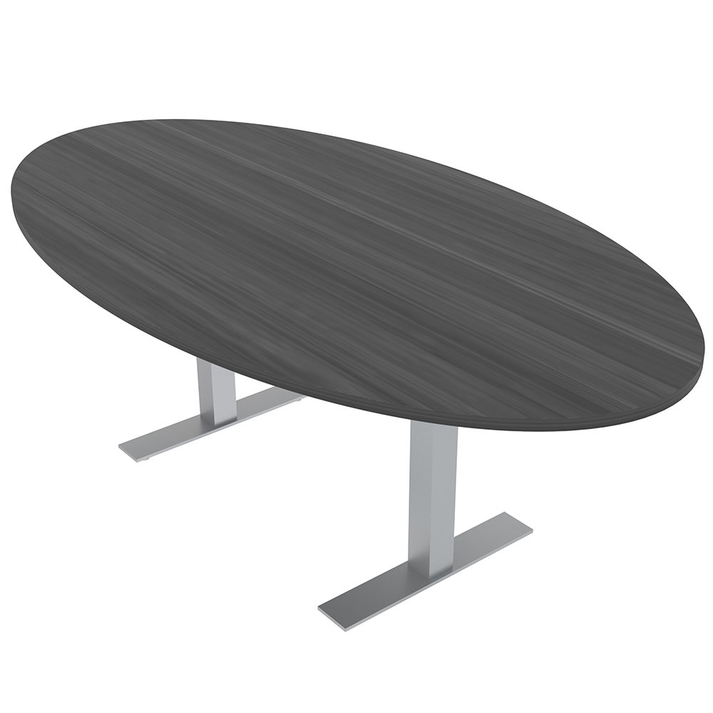 Inbox Zero 7' Oval Conference Room Table with Power and Data | Wayfair