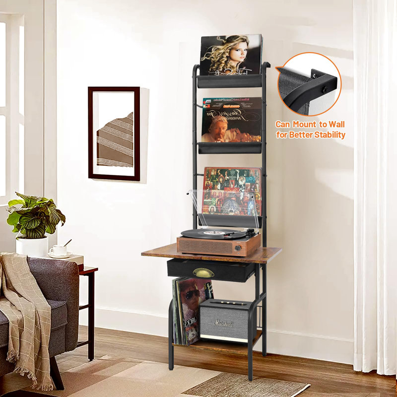 17 Stories Record Player Audio Rack | Wayfair