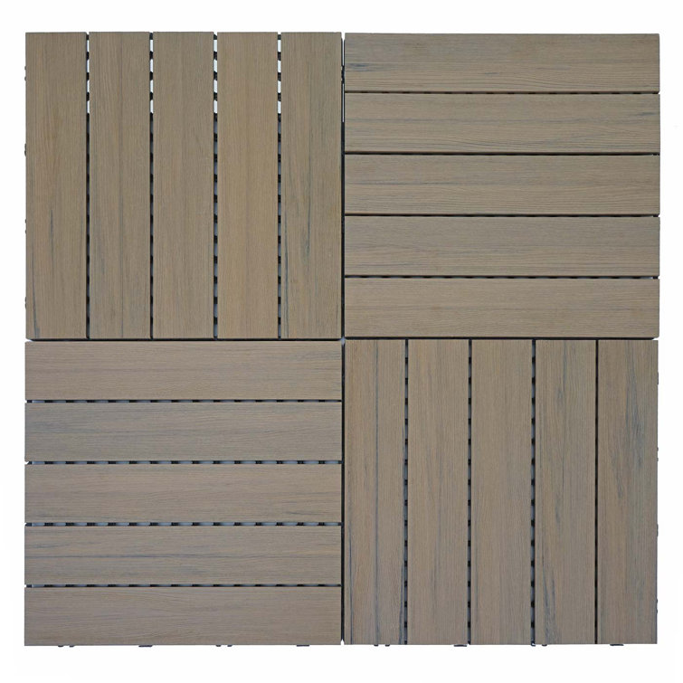 Symple Stuff 50cm x 50cm Wood Tile in Brown | Wayfair.co.uk