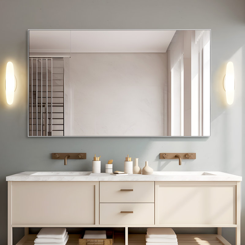 Hokku Designs Latric Metal Rectangle Mirror | Wayfair