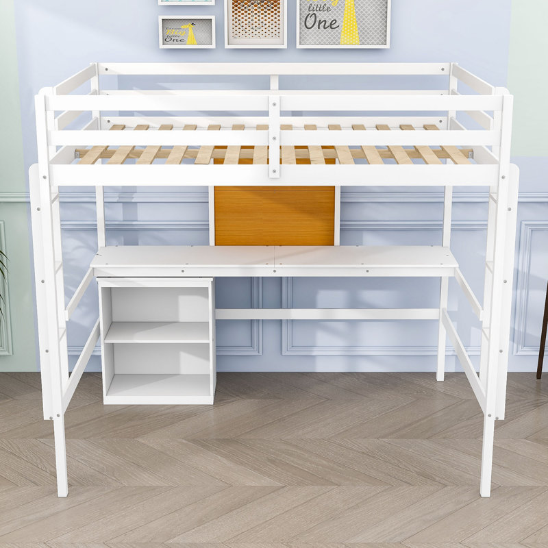 Harriet Bee Hayott Loft Bed Bed with Built-in-Desk by Harriet Bee | Wayfair