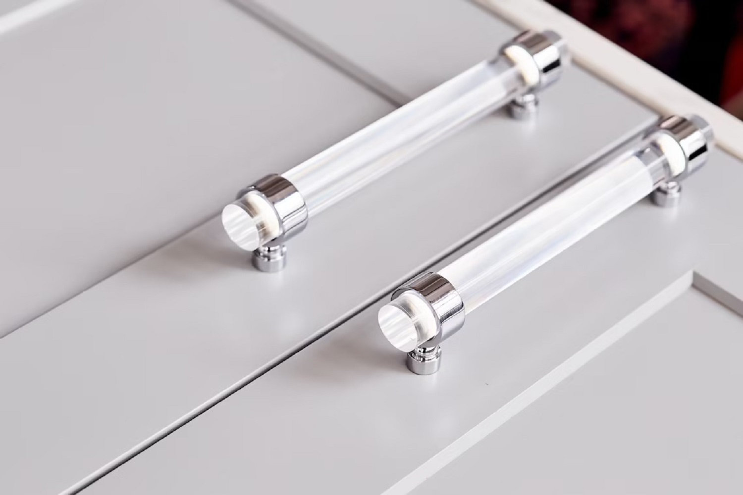 LuxHoldUps Lucite Crown Pull - Clear Lucite And Satin Brass - Wayfair ...