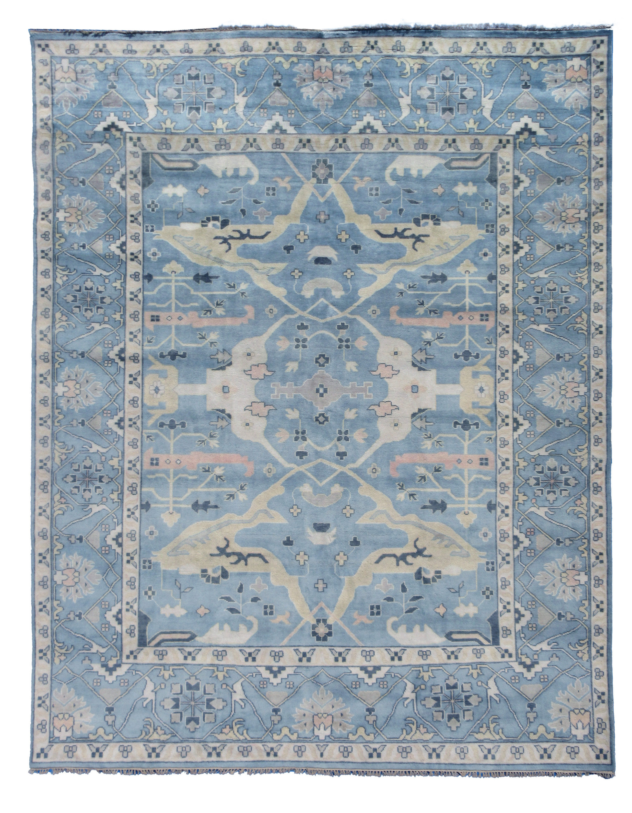 Kalili Rugs 12X15 Light-Blue Oushak Rug | Wayfair