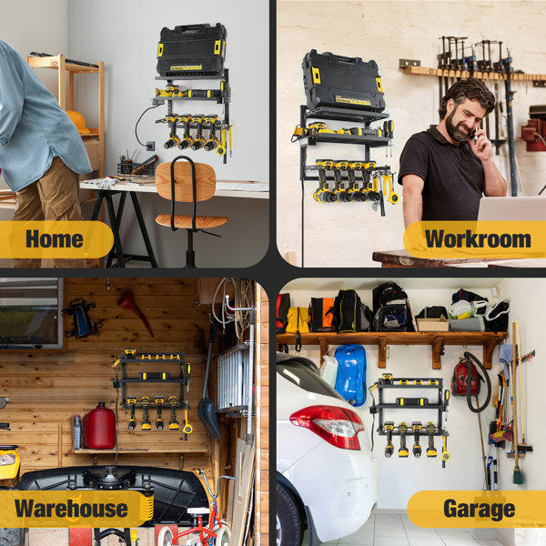 WFX Utility™ Power Tool Storage Rack, Battery Handheld Power Tool Drill ...