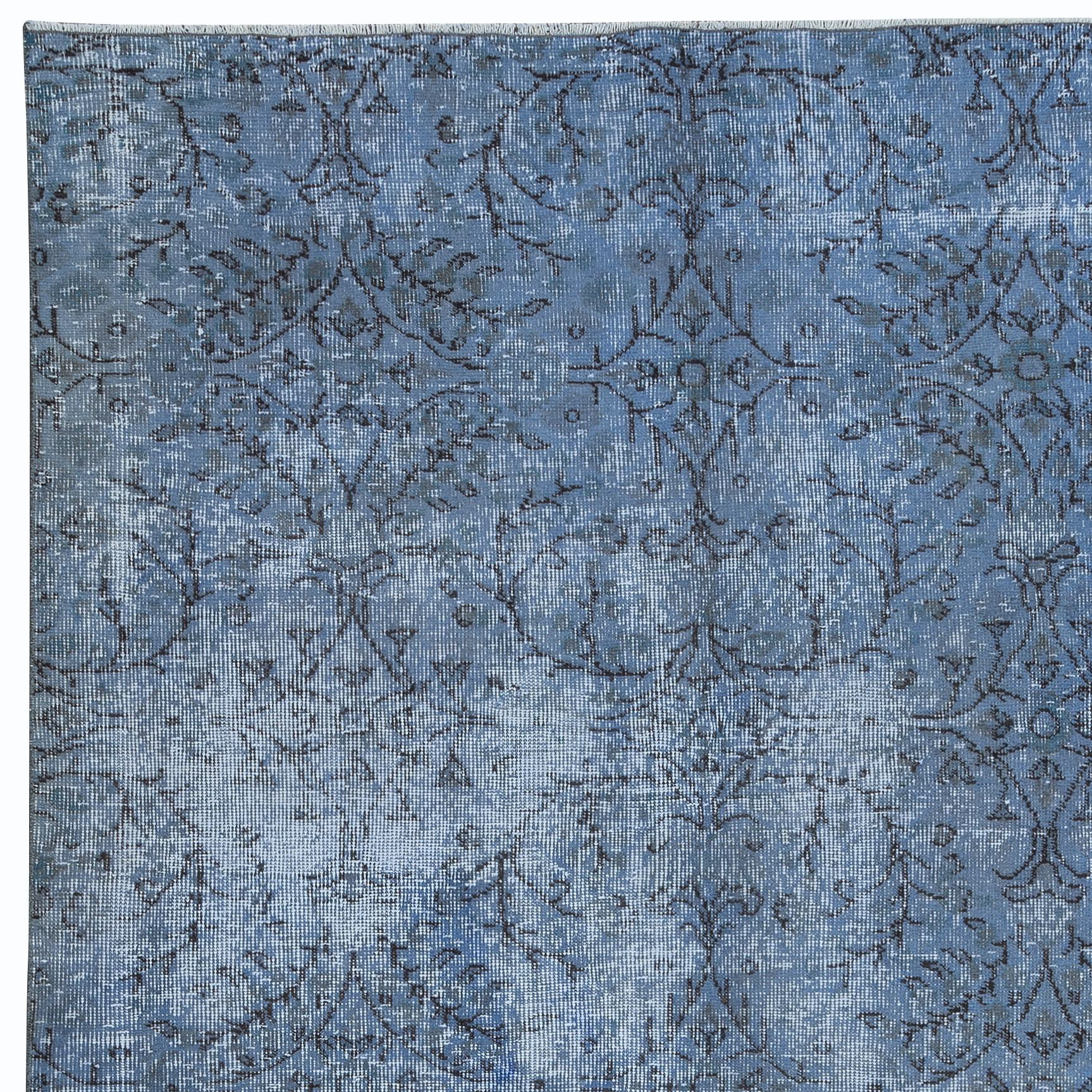 Williston Forge 5.4x9 Ft Sky Blue Modern Area Rug, Handwoven and ...