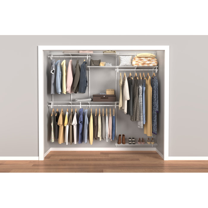 ClosetMaid ShelfTrack 60" W - 96" W Closet System Starter Kit & Reviews ...