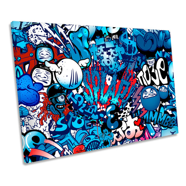 Happy Larry Urban Graffiti Characters Wrapped Canvas Art Print ...