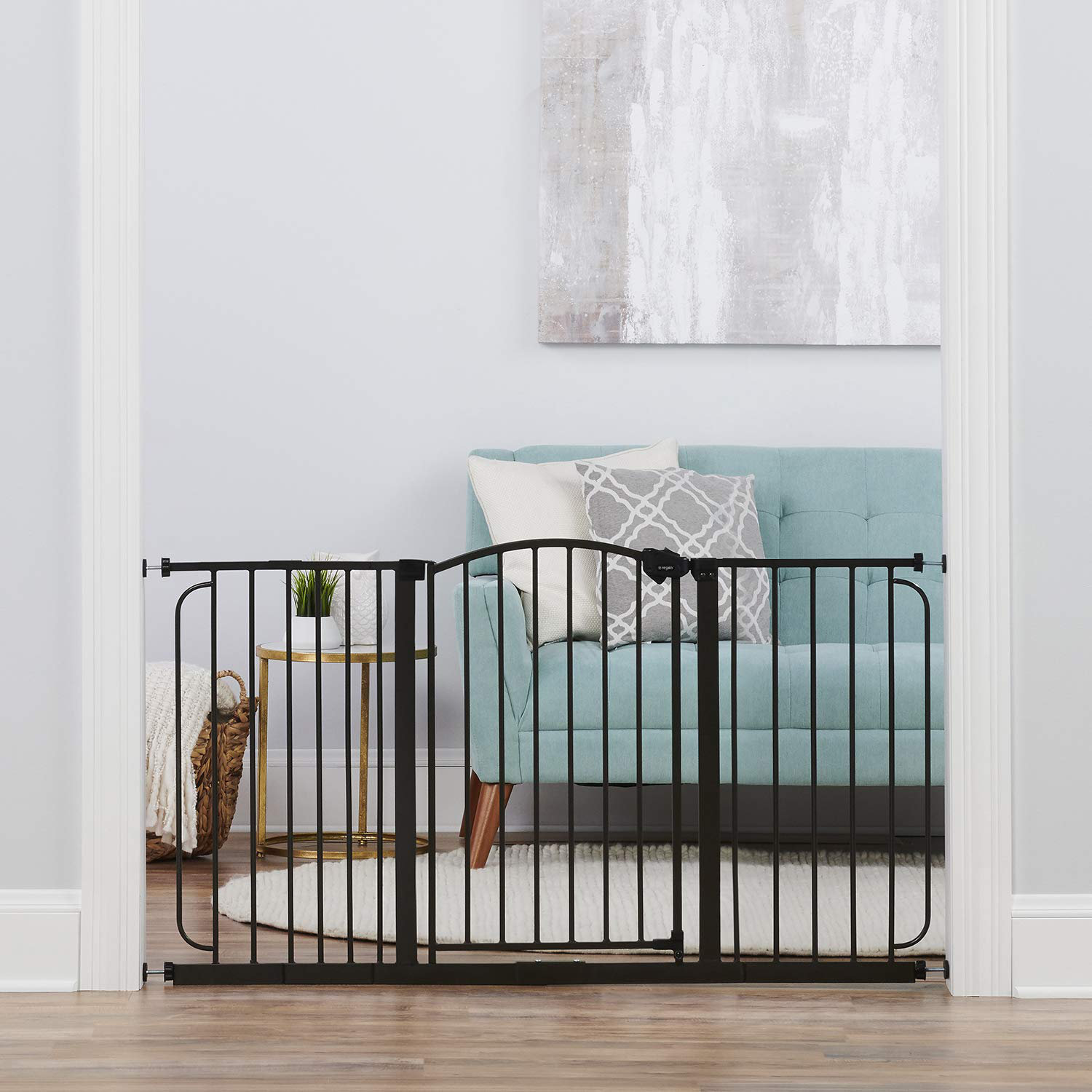NATIONAL WINDOW 58" Extra Tall Arched Decorative Baby Gate, Includes 4 ...