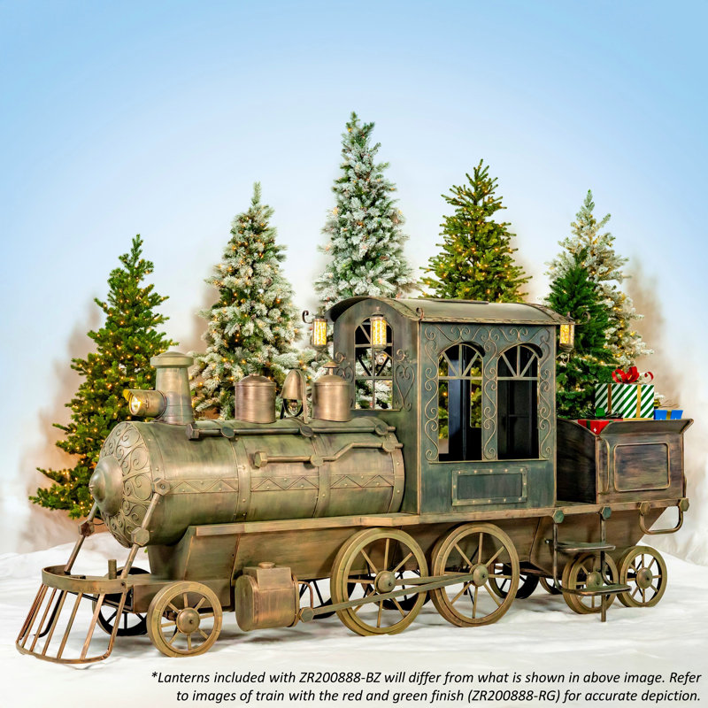 Zaer Ltd International 16 ft. Long X-Large Iron Christmas Train with ...
