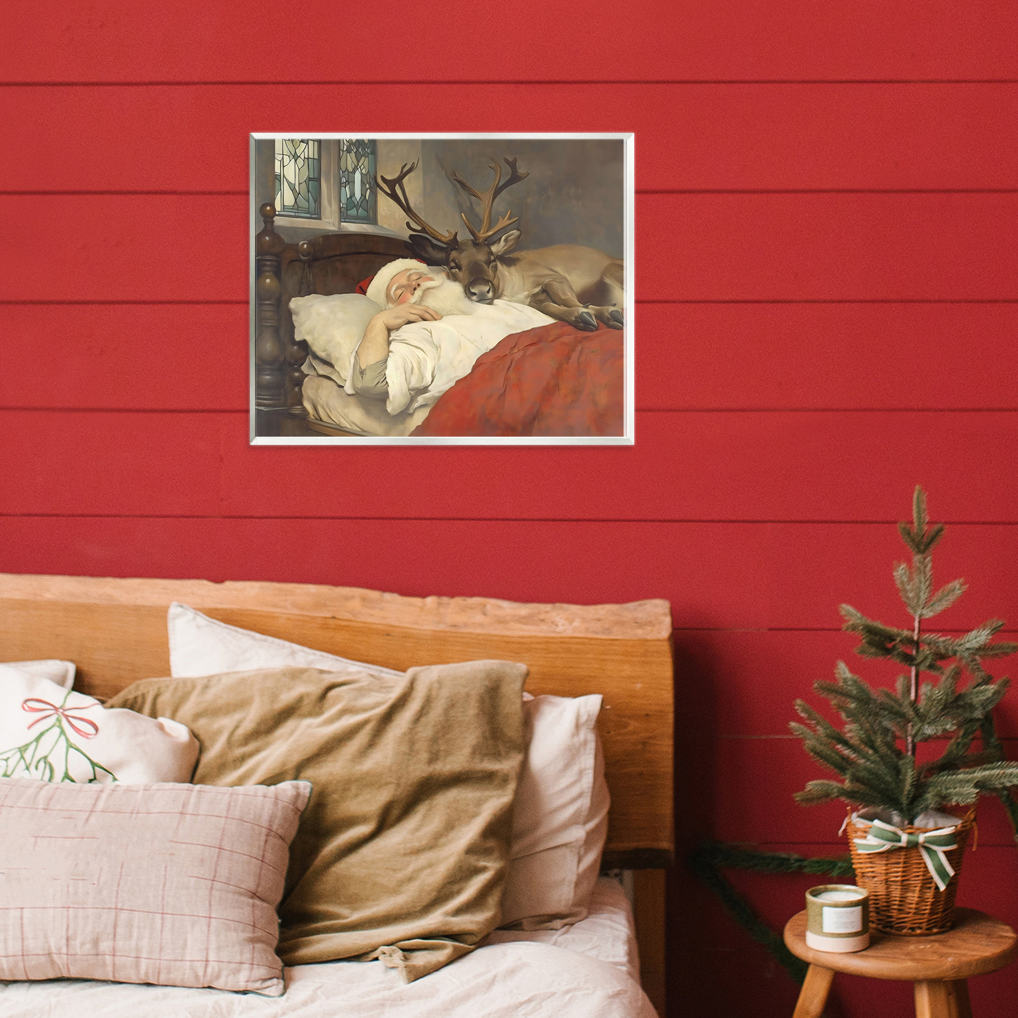 Union Rustic Goodnight Santa & Reindeer Wall Plaque, design by ...