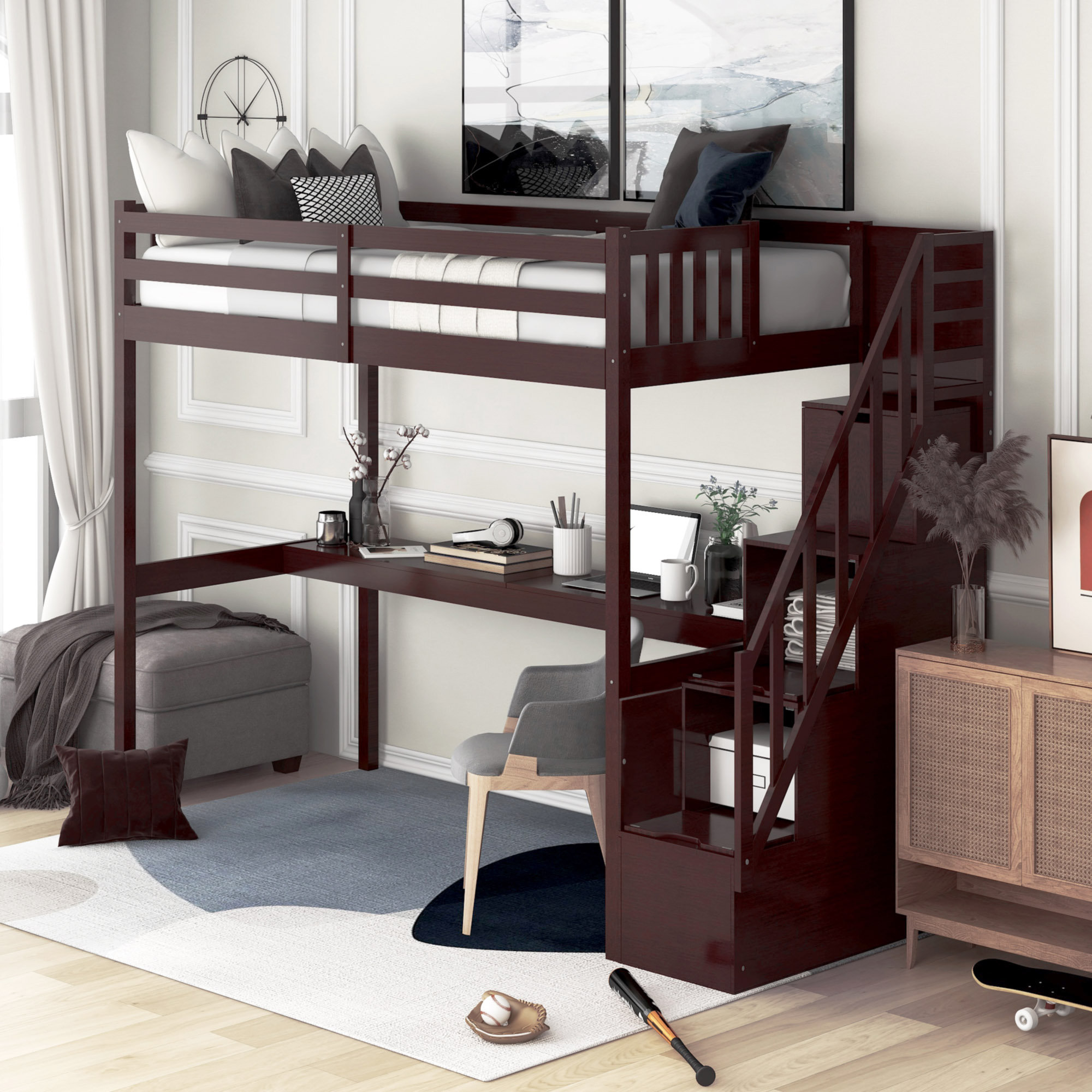 Harriet Bee Gasparo Twin Storage Platform Bed | Wayfair