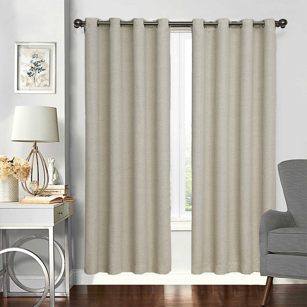 Wade Logan® Algia Linen Blackout Grommet Curtain Panels & Reviews ...