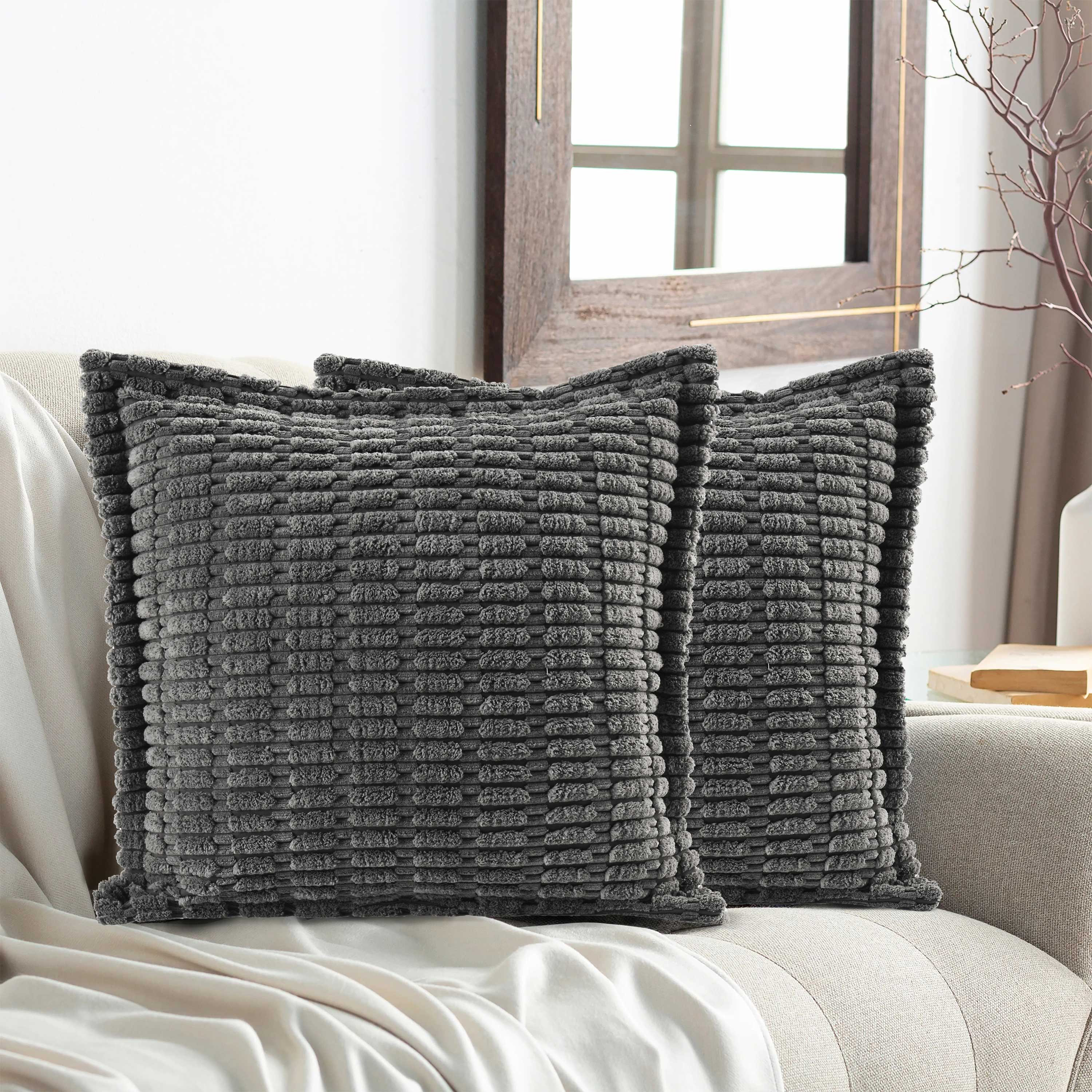 Homechoice International Group 2 PCS Boho Decorative Corduroy Throw ...