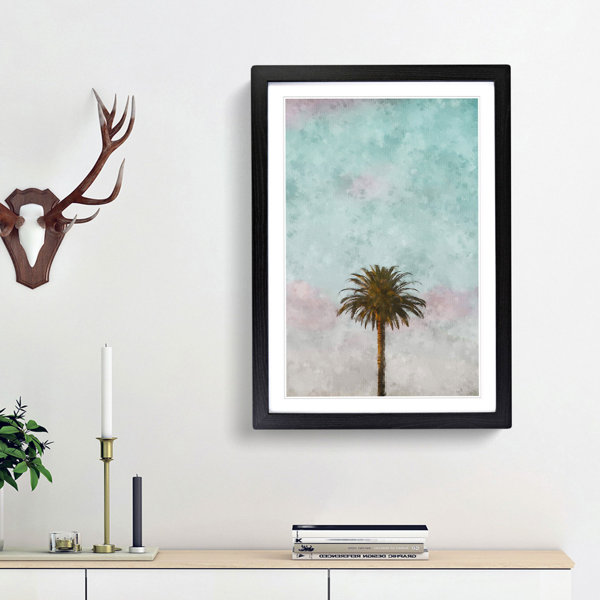 East Urban Home Sunset Palm Tree - Picture Frame Graphic Art Print ...