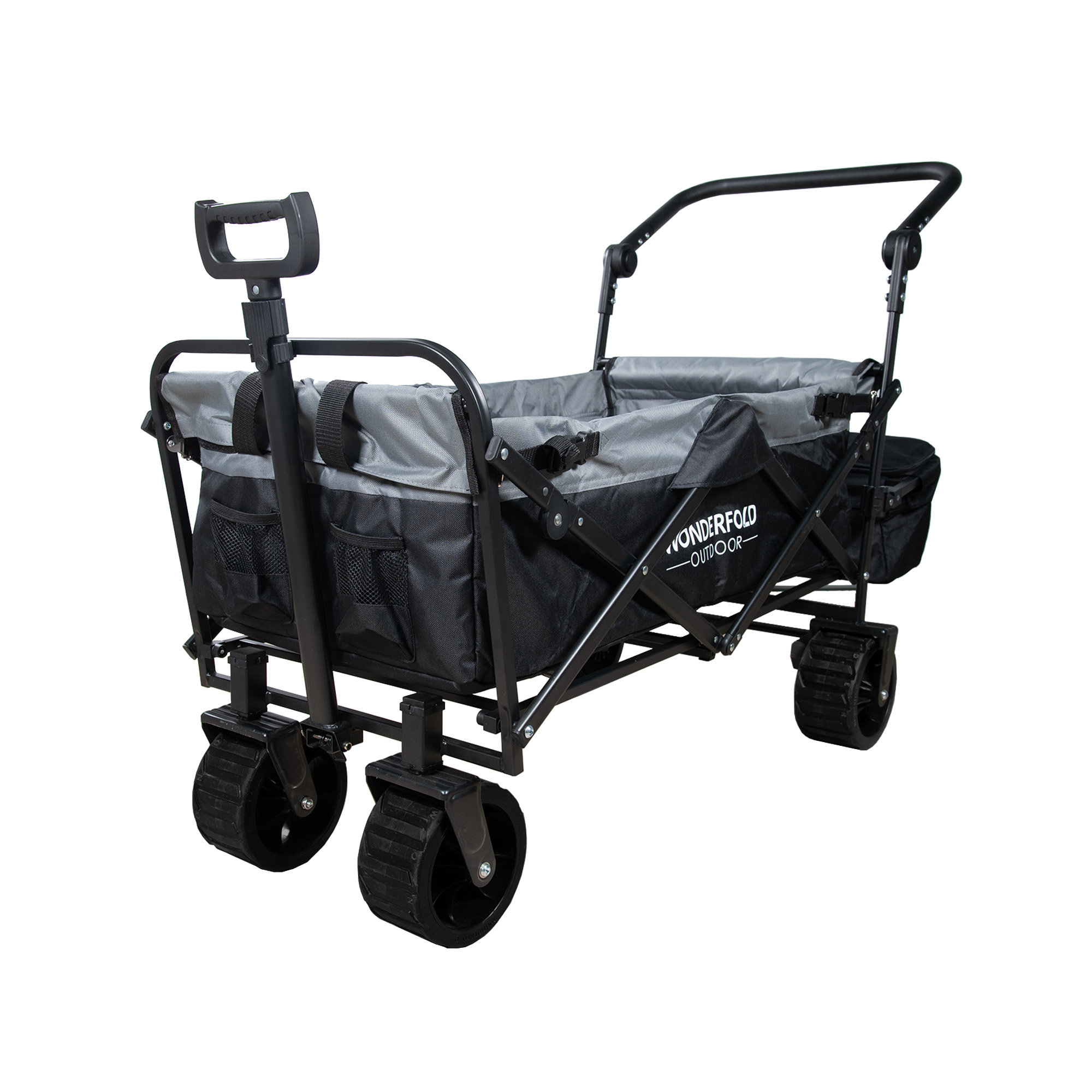 WonderFold Outdoor S3 Push & Pull Folding Utility Wagon With Brakes ...