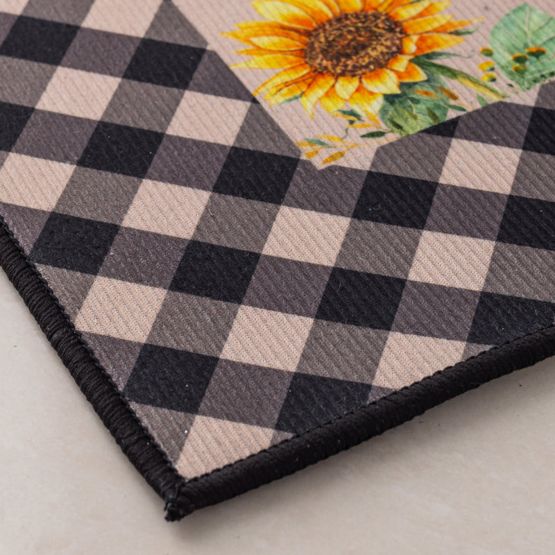 August Grove® Cucina Sunflower Kitchen Rug Set | Wayfair