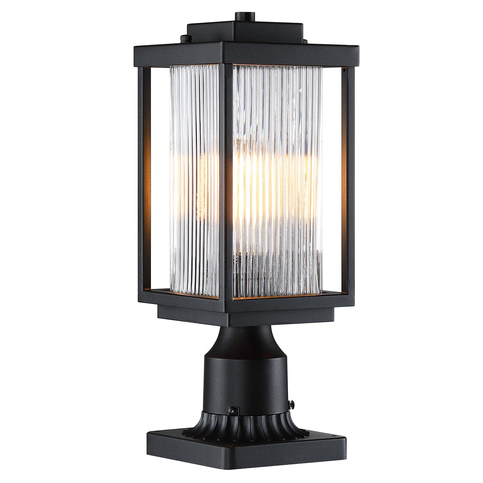 Red Barrel Studio 16.5Inch Modern Black Exterior Lamp Post Light ...