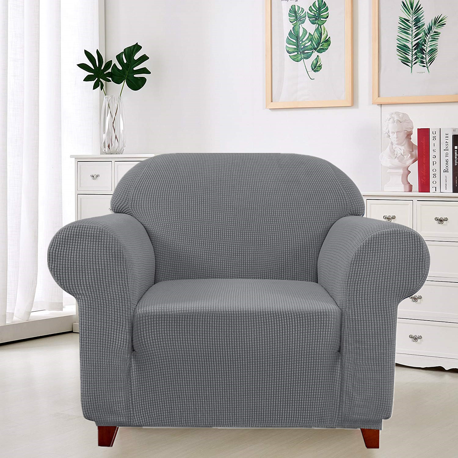Winston Porter Elegant Box Cushion Armchair Slipcover & Reviews | Wayfair