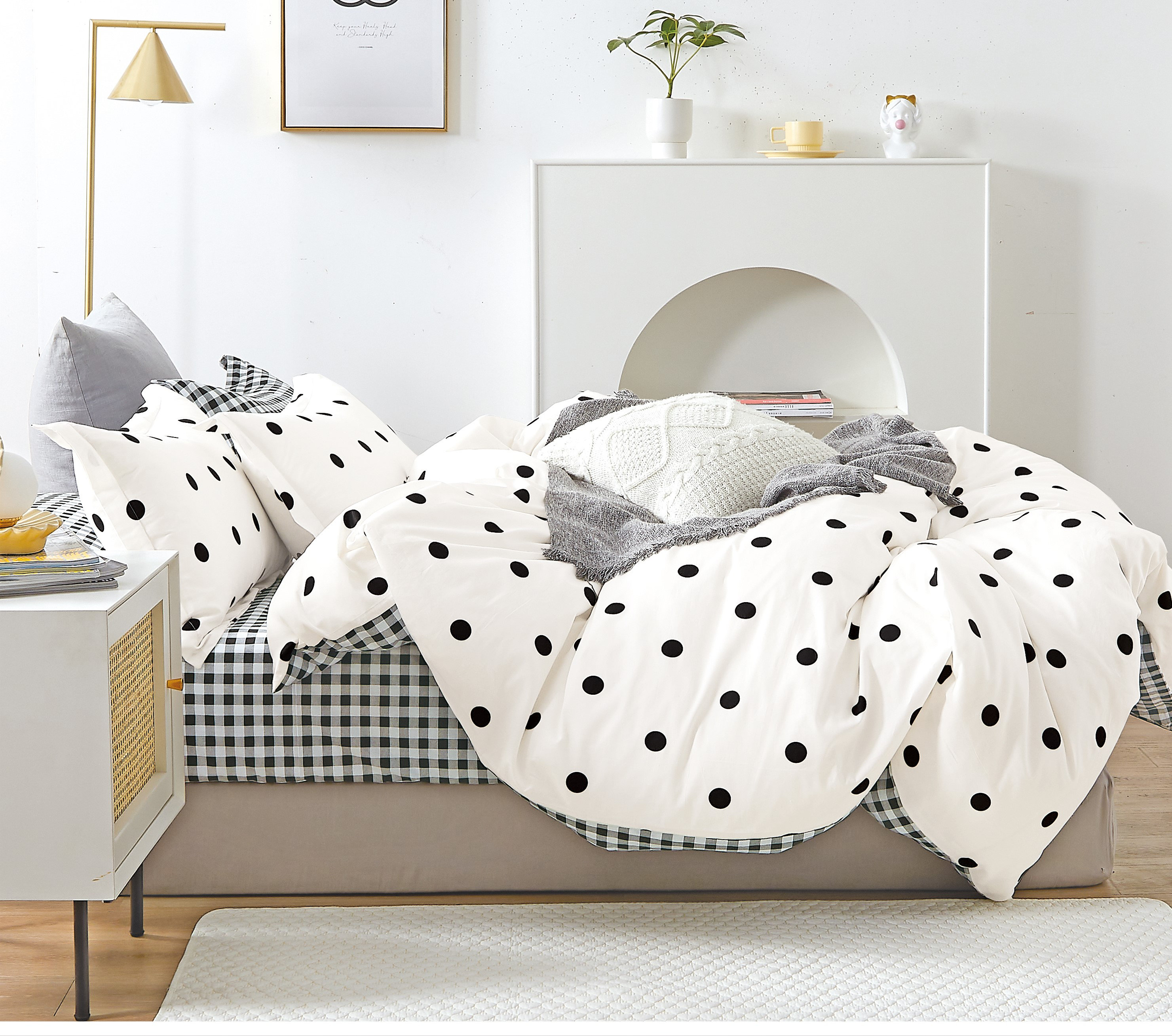 Say Yes Bedding Summer 2023 Black/White Standard Cotton Reversible 3 ...