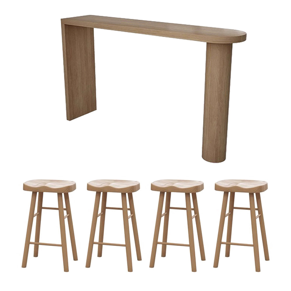 HONELS Solid wood simple bar table and chair | Wayfair