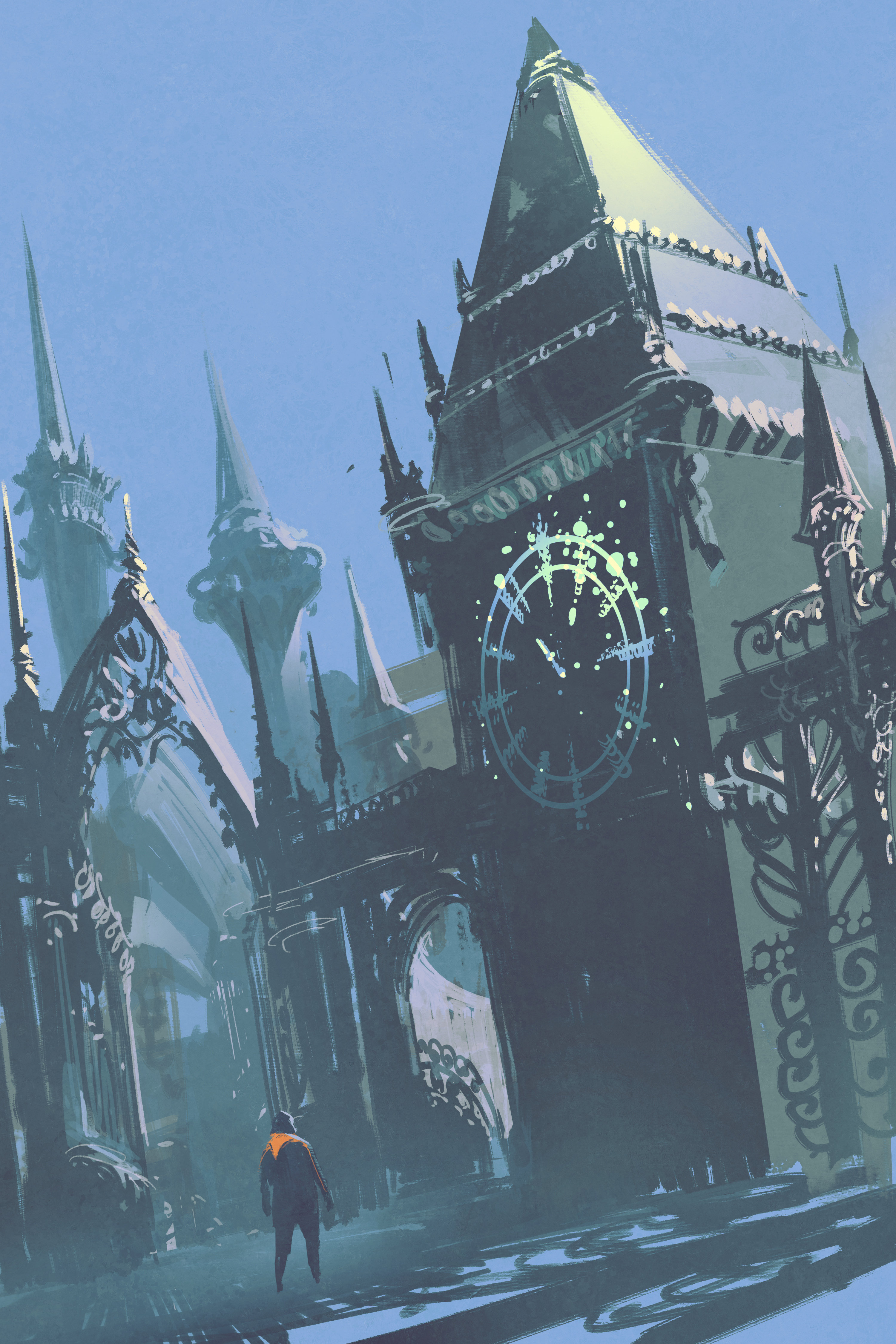Winston Porter Beltik Clock Tower On Canvas by Grandfailure Graphic Art ...