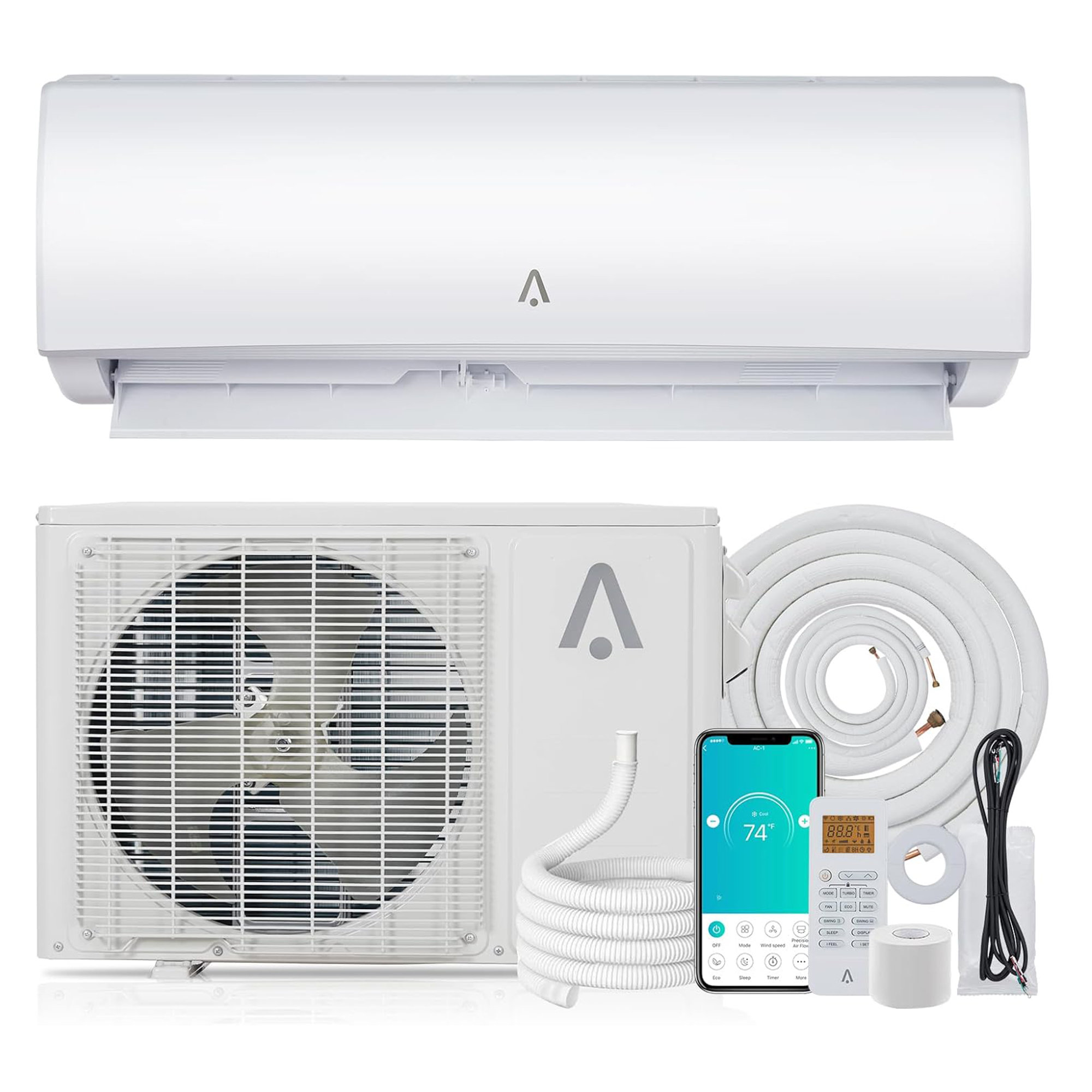 gaomon 12000 BTU Mini Split Air Conditioner Heat Pump, 19 SEER2 208 ...