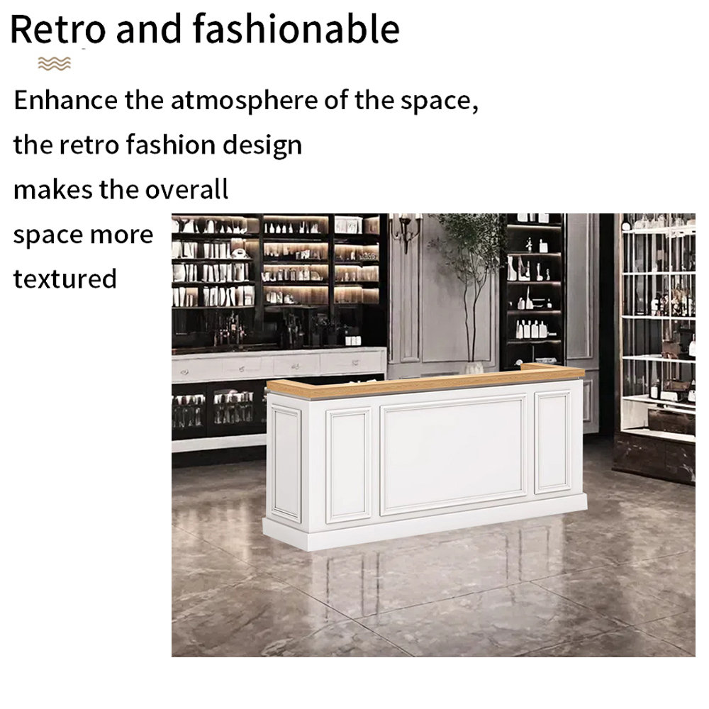 KPXU Bar Counter 78.74-Inch Country Style Front Desk Bar Counter | Wayfair